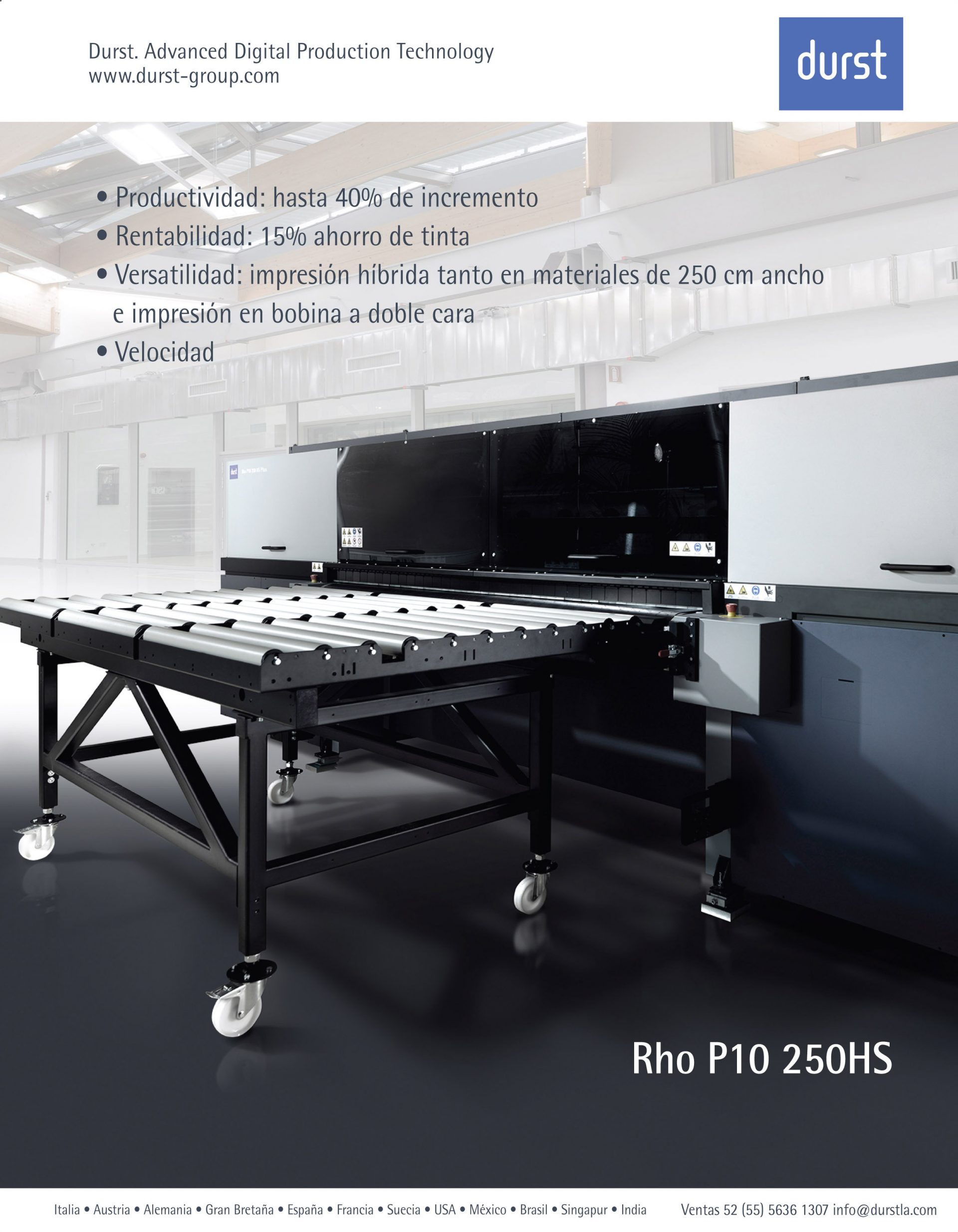 El Rho P10 250 HS de Durst. La impresora UV de 10 picolitros más versátil y productiva. - Visión ...